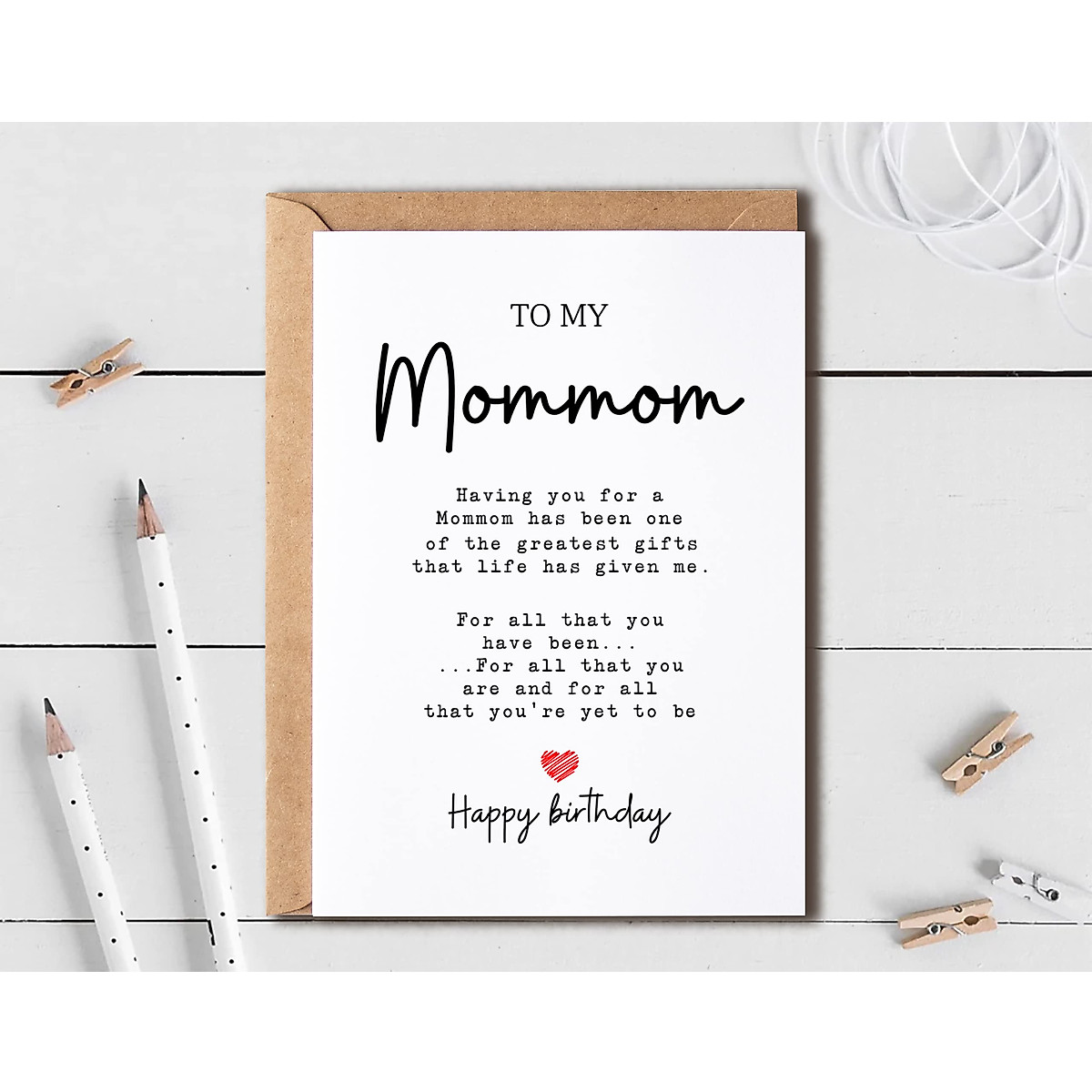 To My Mommom - Mommom Birthday Card - Mommom Is The Greatest Gifts In My Life - Birthday Card For Mommom - Gift For Mommom Card