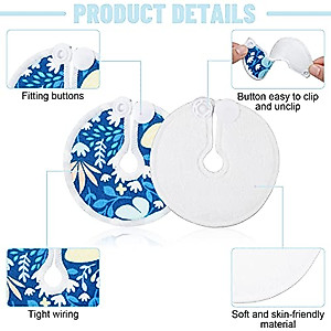 32 Pieces G Tube Pads Holder Cotton Pads for Feeding Support Abdominal G Tube Button Covers Reusable Feeding Tube Supplies Soft G Tube Covers for Breastfeeding Nursing Care, 4 Designs (Butterfly)
