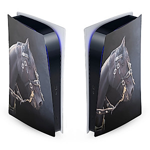 Head Case Designs Officially Licensed Simone Gatterwe Friesian Horse Art Mix Vinyl Faceplate Sticker Gaming Skin Case Cover Compatible with Sony Playstation 5 PS5 Digital Edition Console