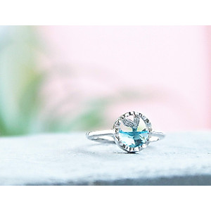 Helen de Lete Mermaid in Ocean S925 Sterling Silver Adjustable Ring