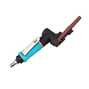 Minimprover Pneumatic Tool Air Belt Sander,1/4" Air Inlet,Air Belt Sander (3/8" x 13") with 12pc Belts (#40，#60，80#，120#),3/8" Air Belt Grinder For Aluminium, Iron, Steel And Etc. Metal Polishing