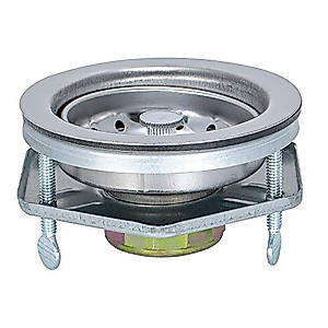 EZ-FLO Kitchen Sink Strainer with Flange and Die-Cast Slip-Joint Nut, Stainless Steel Fixed-Post Basket with 3-1/2 Inch to 4 Inch Opening, 30013