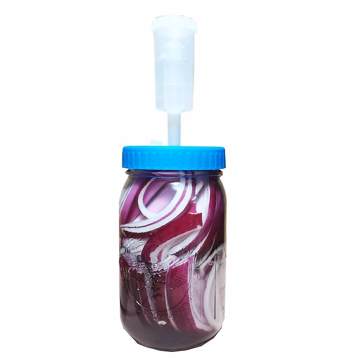 1PCS Mason Jar Lid with Airlock,Pickle Lid Mason Jar Airlock Lid Wide Mouth Pickle Lid for Home Kimchi Kit(Green)