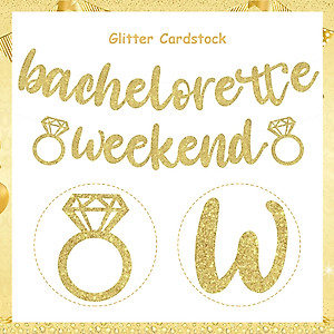 Sursurprise Bachelorette Weekend Banner, Bach Weekend Decorations Destination Bachelorette Party Bridal Shower Engagement Wedding Supplies
