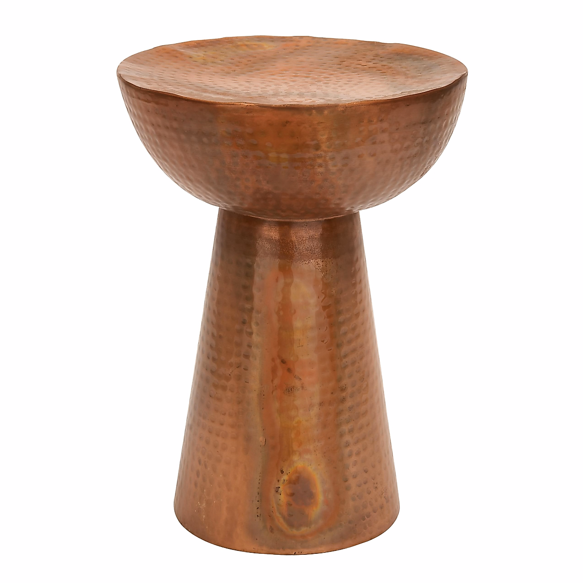 Deco 79 Metal End Accent, Side Table 14" x 14" x 20", Copper