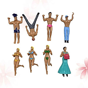 8Pcs Glass Markers, Wine Markers Wine Glass Figure Charms Anime Figurines Wine Bottle Marker Cup Hanging Ornament Identify Label for Drink Marker Bachelorette Party Favors