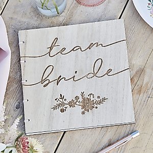 Ginger Ray Wooden 'Team Bride' Hen Party Guestbook