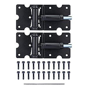 Bordersmover Self Closing Gate Hinges, Heavy Duty for Vinyl/Wood/Metal Fence, Pack of 2, with Slef-Tapping Screws and Adjuster Tool