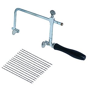 HEYMOUS Jewelers Saw Frame Set with Blades 12 Pieces Small Jewelry Saw Frame Kit Adjustable Cutting Tools