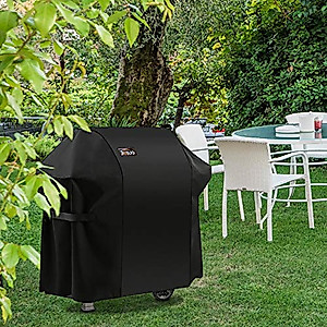 Jiesuo 7106 BBQ Gas Grill Cover for Weber Spirit 200 and 300 Series & Genesis Silver A/B: Heavy Duty Waterproof 52 Inch 3 Burner Barbecue Grill Cover
