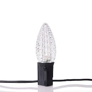 25 Pack C9 Led Replacement Christmas Light Bulb, C9 Shatterproof Led Bulb for Christmas String Light, E17 Intermediate Base, Commercial Grade Dimmable Bulbs, Warm White