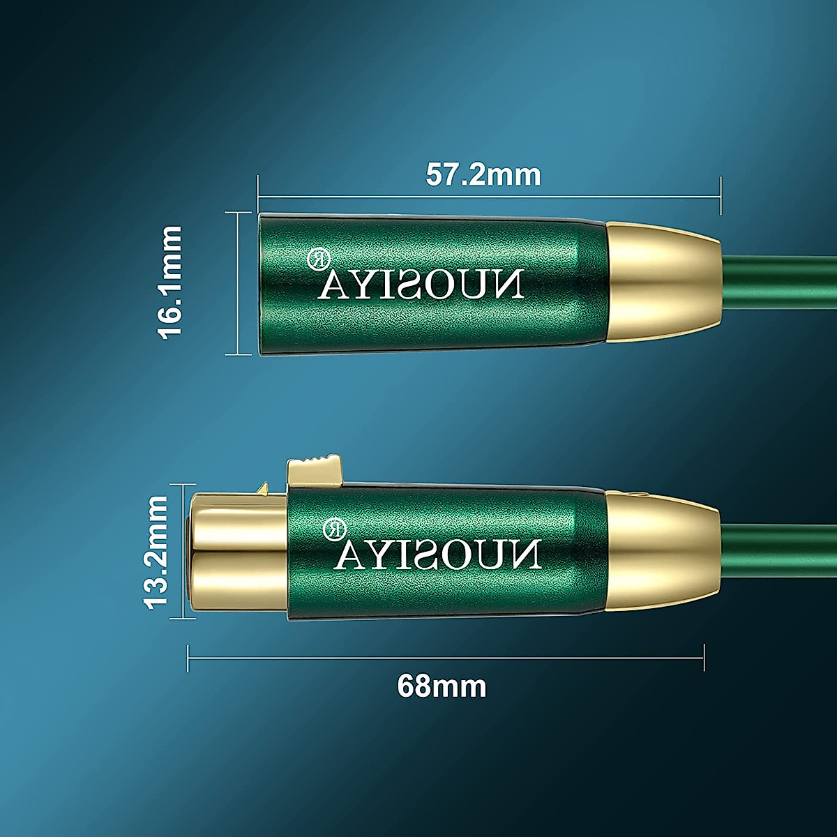 XLR Cable 25ft, NUOSIYA XLR Microphone Cable, XLR Male to Female Balanced Cable Gold Plated 3Pin, XLR to XLR Cable 22AWG Copper Wire, XLR Mic Audio Patch Cord, XLR Speaker Cable for Mixer, DMX, Record