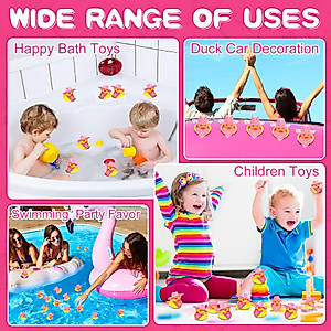 Jexine 24 Pcs Cowboy Rubber Duck, Mini Cowboy Rubber Duck with Hat Glasses Scarf Shower Party Favor(Glitter Pattern)