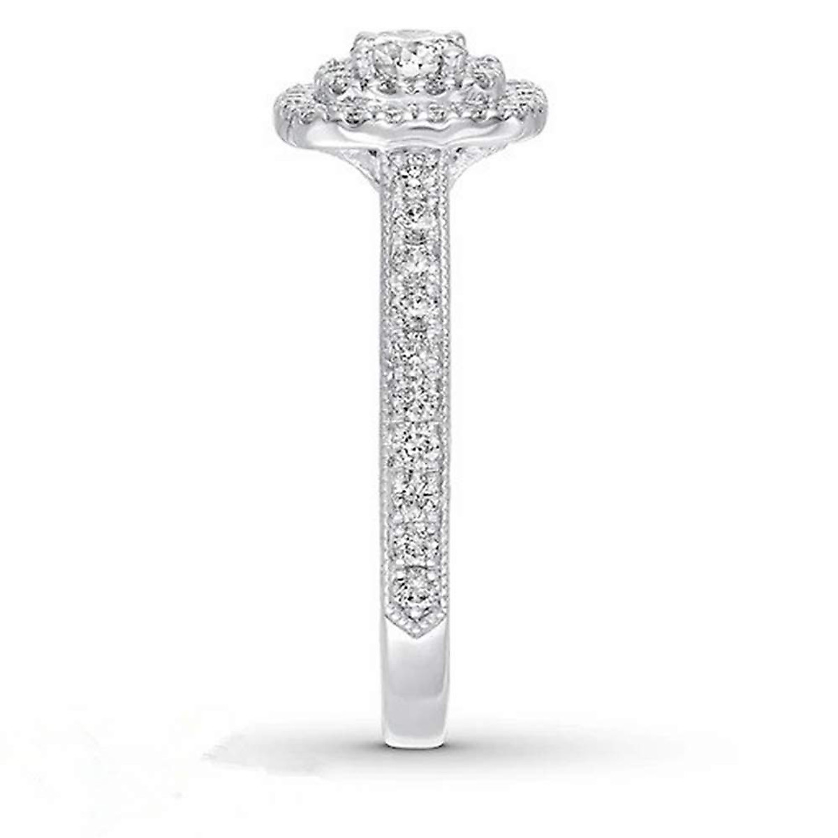 Aihpos Halo Engagement Rings for Women 1.25 Carat(ctw) Moissanite Wedding Rings 925 Sterling Silver 10K 14K 18K Gold Promise Anniversary Rings for Women with Free Text Engraving (14K Gold)