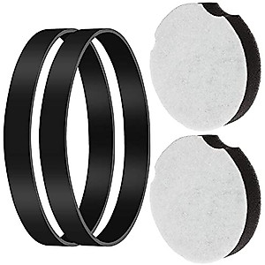 MULTIM Vacuum Cleaner Belts and Filter Cotton Compatible with Bissell 1604895 Replacement Belts and 1604896 Replacement Filter Sponge for 2690, 1520, 2112 Series Vacuum Cleaner