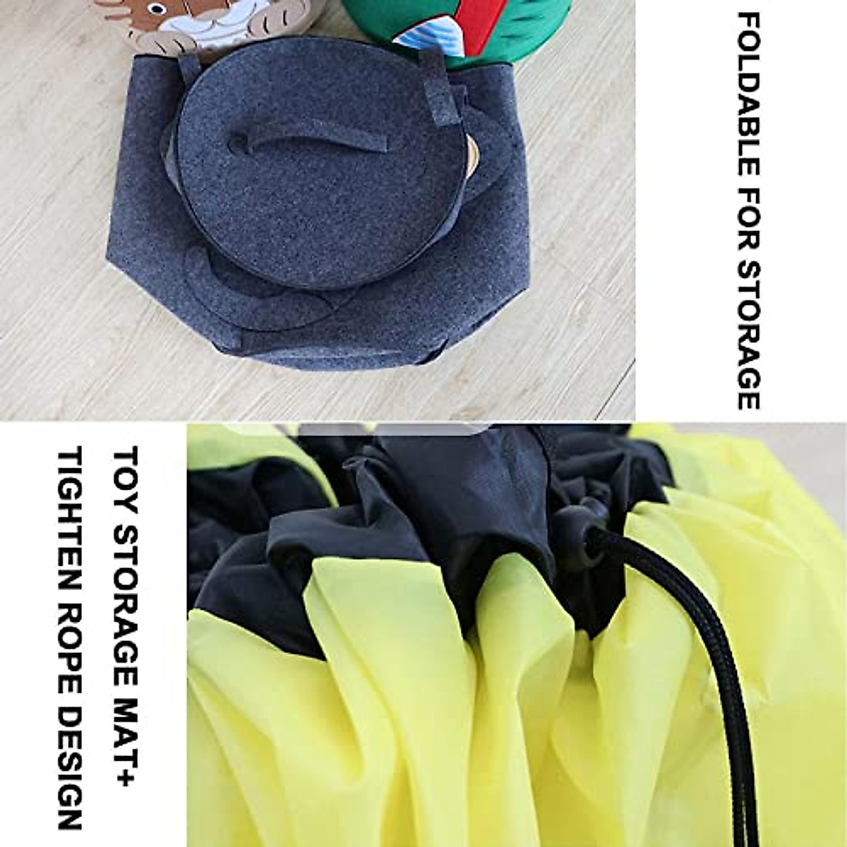 Laundry Hamper with Lid, Cute 3D Animals Waterproof Laundry Basket Collapsible Children Laundry Baskets with Padded Handles for Nursery,Elephants