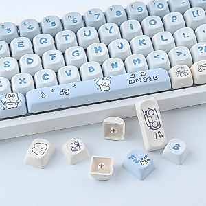 JOMKIZ 139 Keys PBT Keycaps,MOA Profile Keycaps Dye Sublimation Customized ANSI Layout Keycaps Set for Cherry MX Magnetic Switches Mechanical Keyboards