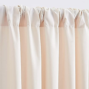 Backdrop Curtains Polyester Backdrop Curtain 2 Packs 5ftx8ft Ivory Backdrop Drapes for Cloth Ceremony Backdrop Fabric