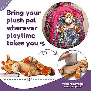 WILD BABY Lion Stuffed Animals, Warmie for Kids, 12 Inch, Microwavable, Heatable Clay Beads, Squishmallow Plush Pal with Dried Lavender Aromatherapy, Soft & Cuddly, Kids Gifts Box Ready