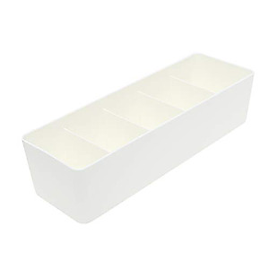HEALLILY 1Pc 5 Grids White Plastic Storage Box Uncluttered Designs Dividers for Underwear Plastic Underwear Storage Box Accessory of Plastic Underwear Organizer Sets for Home Travel Trip