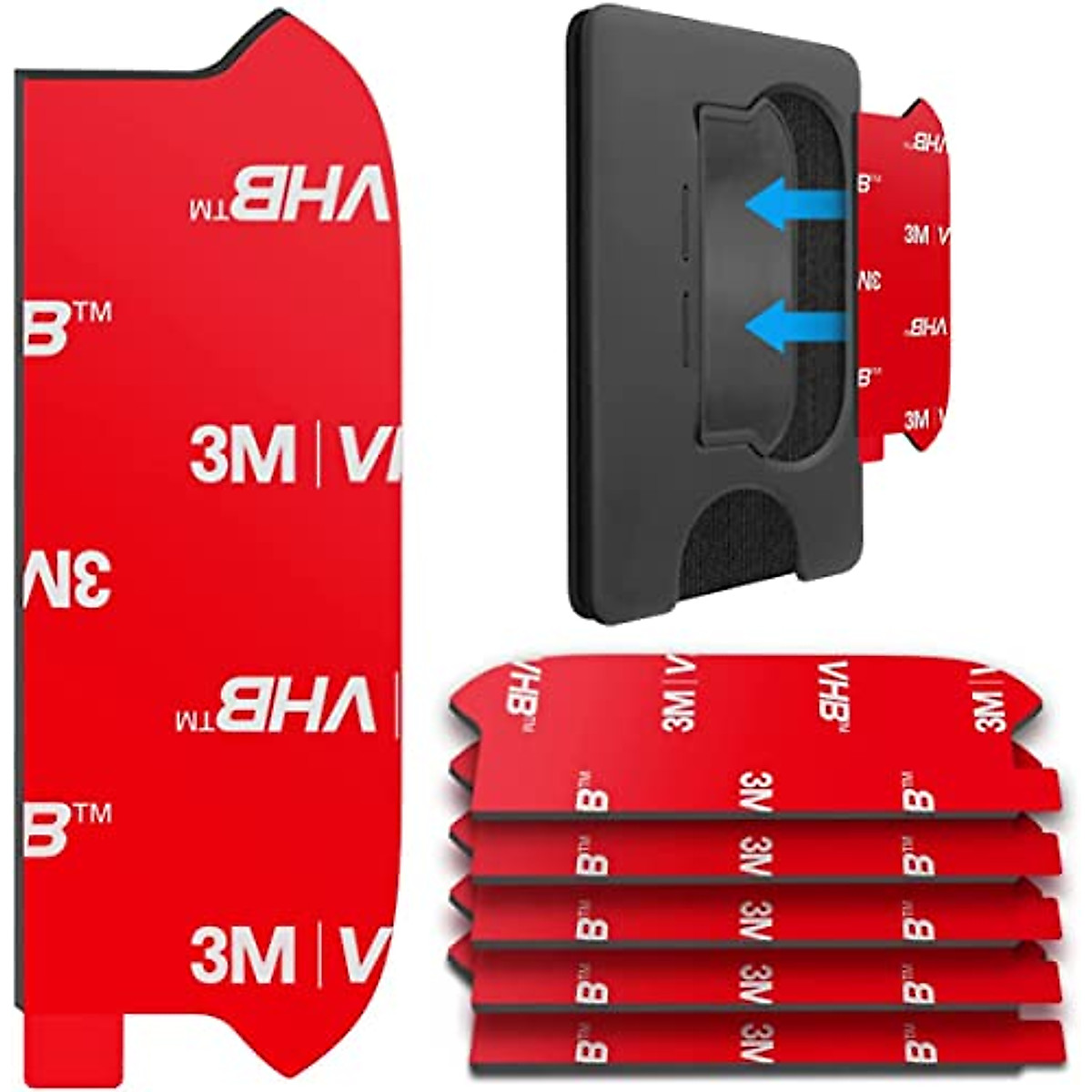 Sticky Adhesive Replacement for Pops Wallet Base, 3M VHB Sticker Tapes for Socket Wallet+ Plastic Case Back, Wallet Plus Double Sided High Bond Piece Strip Pads for Any Cell Phone iPhone Samsung etc