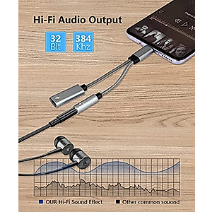 Samsung Galaxy S23 Headphone Adapter, USB C to AUX Mic Jack with PD 60W Fast Charging for Stereo, Earphones, Compatible with iPhone 15/15Pro/15Pro Max, Samsung Galaxy S23/S22/S21, Google Pixel 7/6