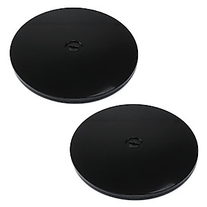 Semetall 2pcs 9" Acrylic Lazy Susan Rotating Swivel Plate Round Turntable Organizer for Makeup Table Kitchen Cabinet Spice Rack Cake,Black