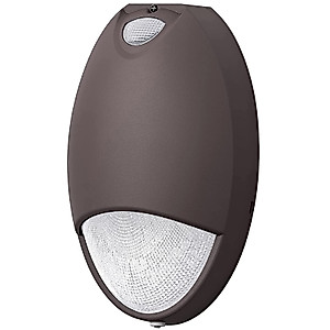 LED Emergency Wall Pack Light with Battery Backup and Photocell, Self Test Diagnostics Commercial Outdoor Aluminum Wall Pack Emergency Light, 12W 120-277V AC, IP65 Waterproof UL Listed (1-Pack)