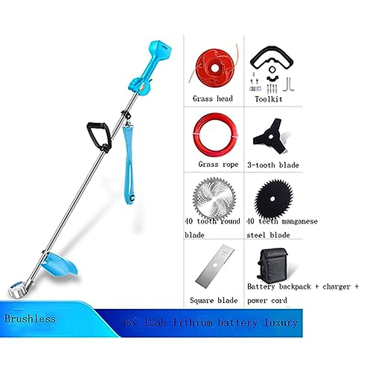 Land Mower Robotic Lawnmower Wired Brushless Battery Electric Lawn Mower Rechargeable Small Household Lawn Mower Handheld