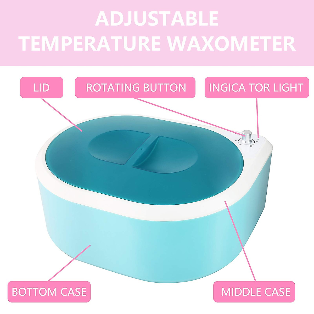 New Paraffin Wax Machine for Hand and Feet，Paraffin Bath Upgrade Spa Wax for Smoothens and Softens Dry Skin Quick Heating Paraffin Wax Warmer （Pink）