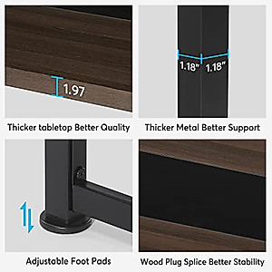 Tribesigns Dinning Table for 6 People, 70 inches Home & Kitchen Table, Wood Large Dinning Room Table with Metal Frame for Family Gathering or Party (Rectangular), W70.86 * D31.49 * H29.92 in