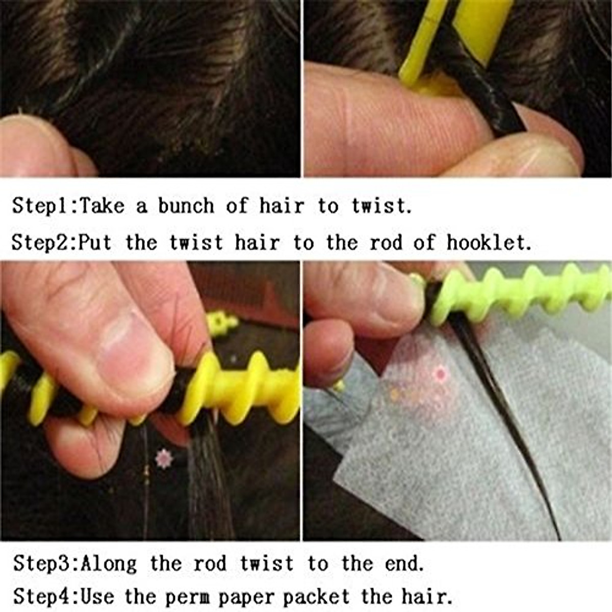 Coobar 35Pcs Plastic Barber Hairdressing Spiral Hair Perm Rod Salon Tool Durable