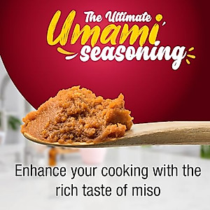 Fusion Select Organic Red Miso Paste - Made of Fermented Soy Bean & Rice - Savory Japanese Seasoning For Cooking Soup Base, Broth, Stew, Salad Dressing, Sauce, Marinade, Ramen - 15 Servings, 300g