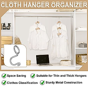 45 Pcs Metal Hanger Hooks Clothes Hanger Connector Hooks for Clothes Space Saving Hanger Extender Stainless Steel Clothes Hanger Organizer Strong Cascading Hangers Hooks for Bedroom Closet Wardrobe