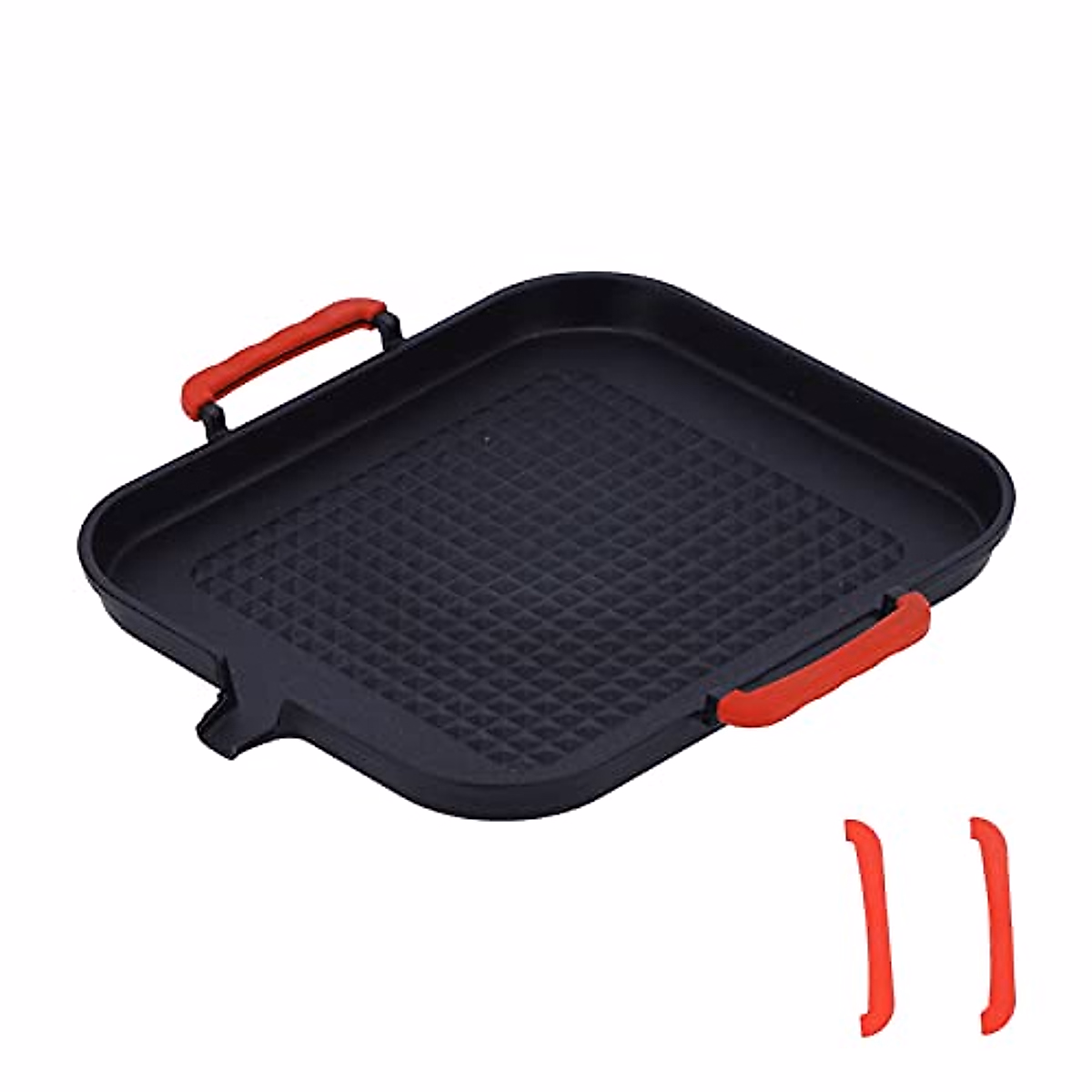 Garden supplies Multi Function Barbecue Plate Portable BBQ Non‑Stick Baking Tray for Home Restaurant Outdoor(RvSky)