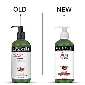 Soulflower Biotin Shampoo for Hairfall Control, Strengthening, Hydrates & Protects hair, Cruelty Free, Vegan, Paraben & Sulfate Free, Aloevera, Onion & Plant Keratin - 10 oz