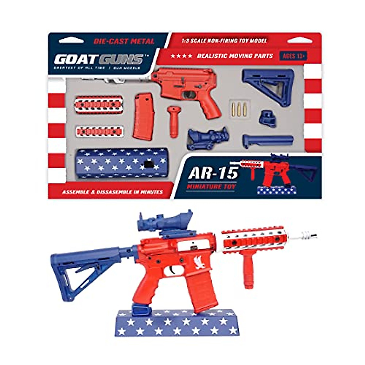 GoatGuns Miniature USA AR 15 Model | 1:3 Scale Diecast Metal Build Kit