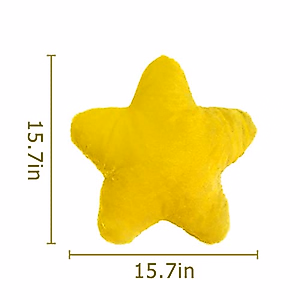 Jackcsale Star Shaped Plush Pillow Stuffed Cushion Decorative Throw Pillows, Yellow