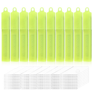 LZLRUN 9mm Knife Replacement Blades, Utility Knife Blades, Snap Off Blades for 9MM Universal Knife, Stainless Steel Blades Use in Office, Home - 100PCS (30 degree -Stainless Steel)