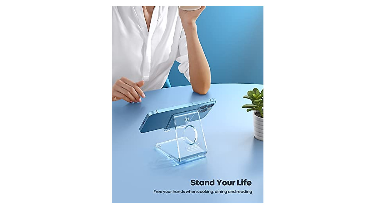 Lamicall Clear Acrylic Phone Stand | Desk Phone Holder