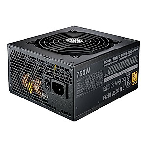 Cooler Master MWE Gold 750 V2 Full Modular, 750W, 80+ Gold Efficiency, GPU Support RTX 4070 Super, 2 EPS Connectors, 120mm HDB Fan, Semi-fanless, 5-Year