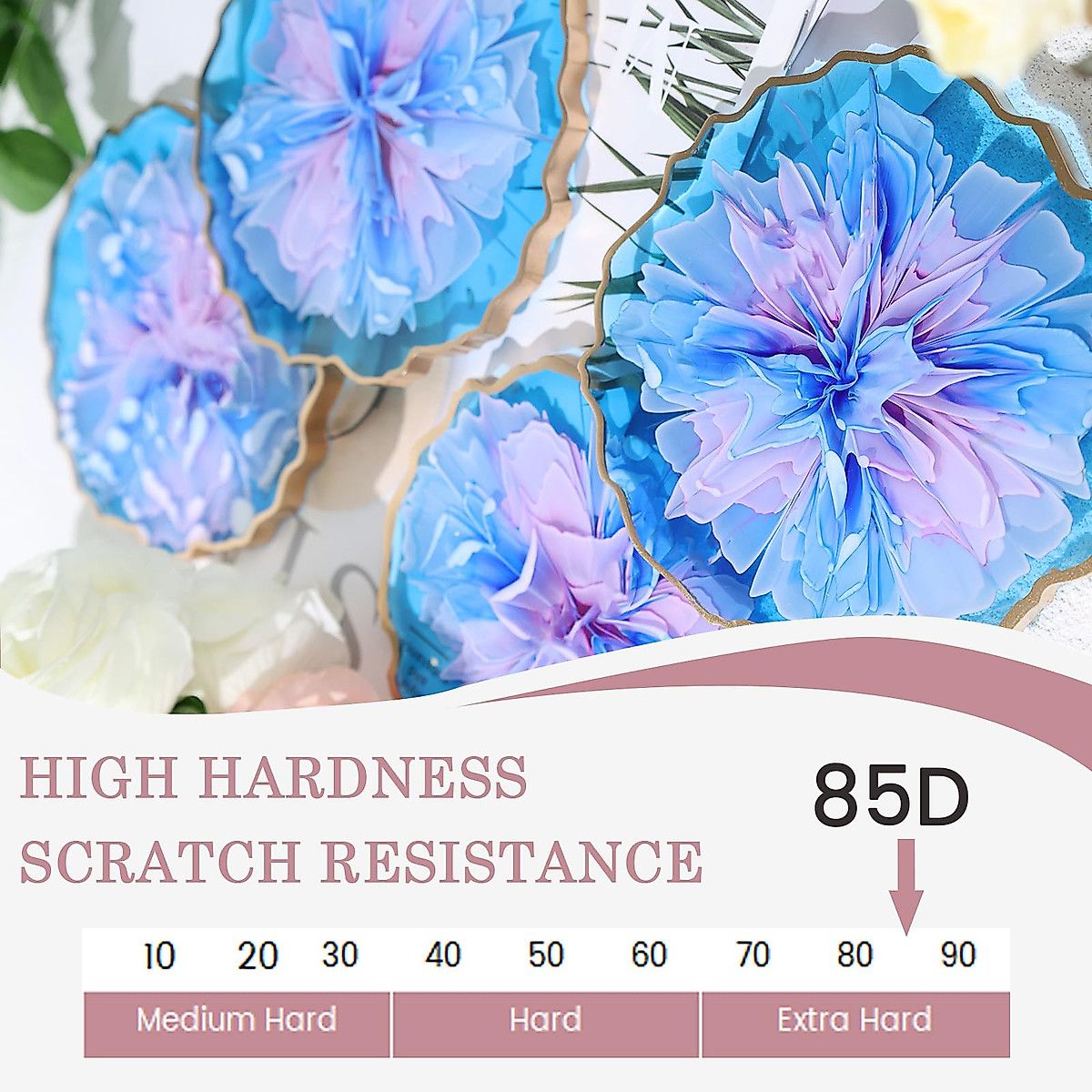 Bsrezn 1000g UV Resin Hard, Crystal Clear Solar Activated UV Glue for Jewelry Making (1000g)