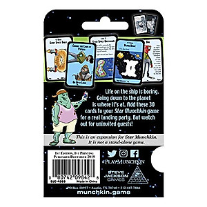 Steve Jackson Games Star Munchkin: Landing Party Card Game (Mini-Expansion) | 30-Cards | Adult, Kid & Family Card Game | Space Fantasy Roleplaying Game | Ages 10+ | 3-6 Players | Play Time 120 Min