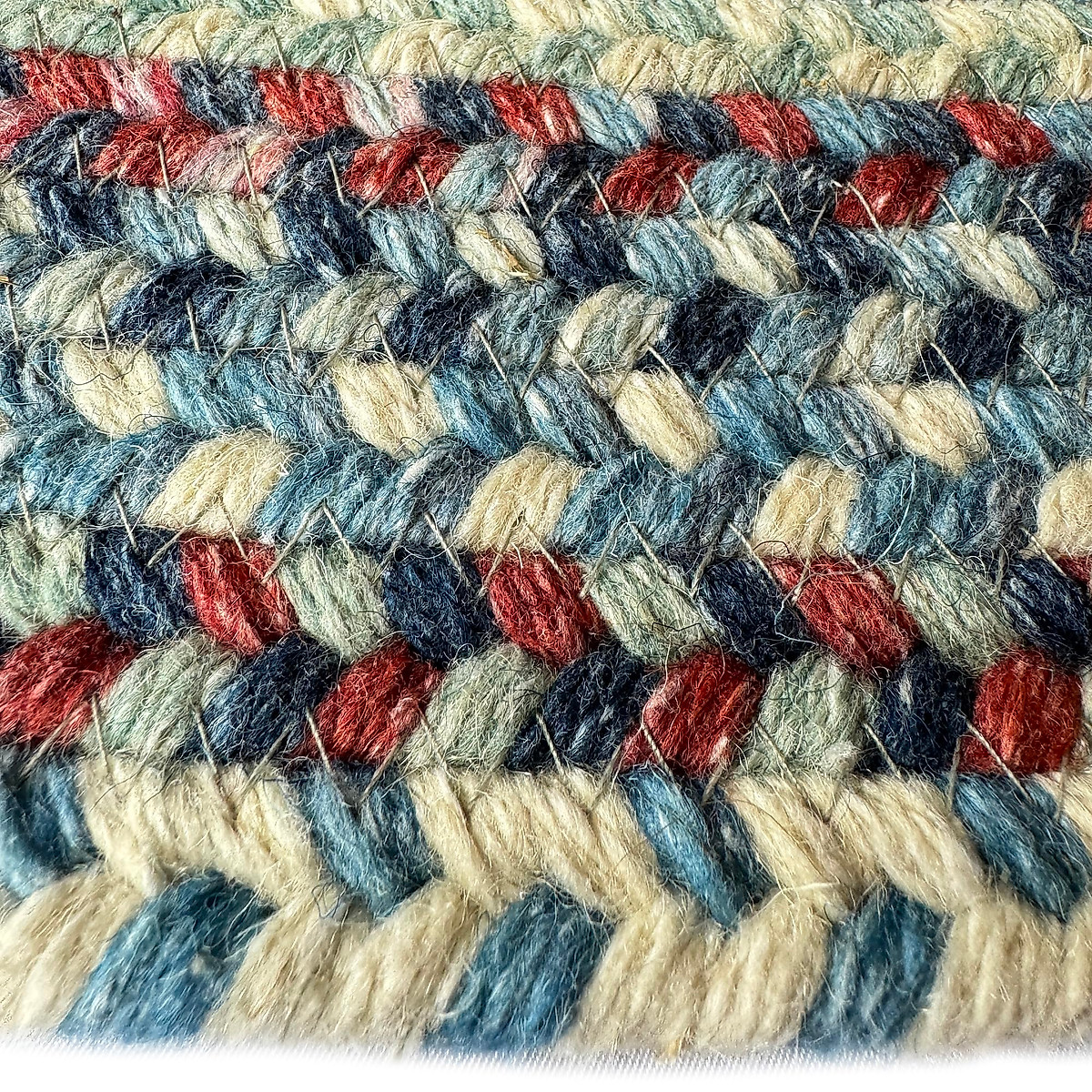 Capel American Heritage Barn Blue 0' 36" Round Braided Rug