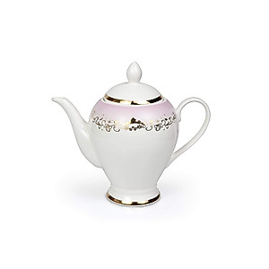 Disney Princess 13-Piece Ceramic Tea Set | Ariel, Cinderella, Jasmine, Belle, Aurora | Tea Party Gift Set For Home Kitchen | Includes Teapot, Cups, Saucers | Place Setting For 4