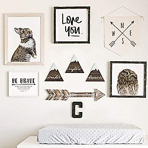 3pc Mountain Decor, Woodland Forest Decor for Nursery Wall Decor, Baby Decor for Nursery, Adventure Nursery Decor for Boy or Girl