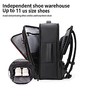 Omnpak 38L Travel Backpack,Flight Approved Luggage Carry on Backpack 17.3 Inch Laptop Backpack Waterproof Suitcase Backpack for Business Weekender Overnight Large Backpack