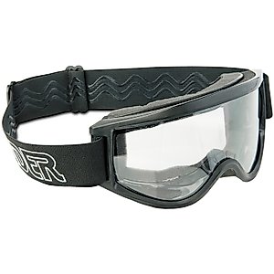 Raider 26-001 Black Frame/Clear Single Lens Impact-Resistant Adult MX Off-Road Goggles
