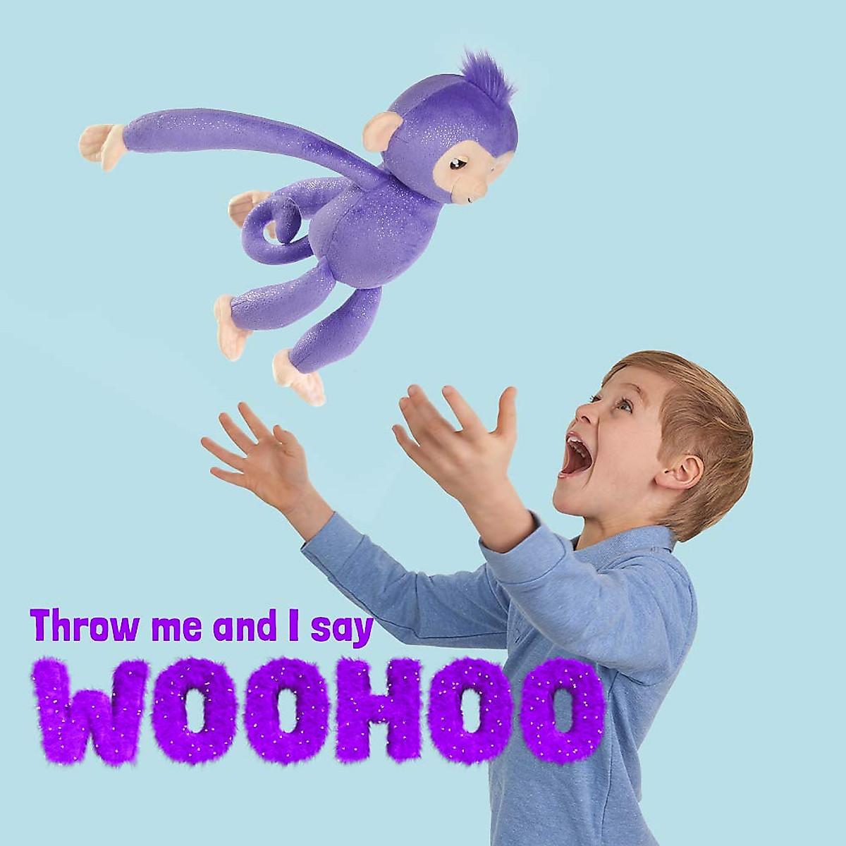Fingerlings HUGS - Kiki - Advanced Interactive Plush Baby Monkey Pet - by WowWee (Amazon Exclusive)
