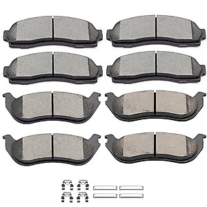 Ceramic Brake Pads Kits,SCITOO 8pcs Brakes Pads Set fit for 2002-2005 for Ford Explorer,2002-2005 for Mercury Mountaineer